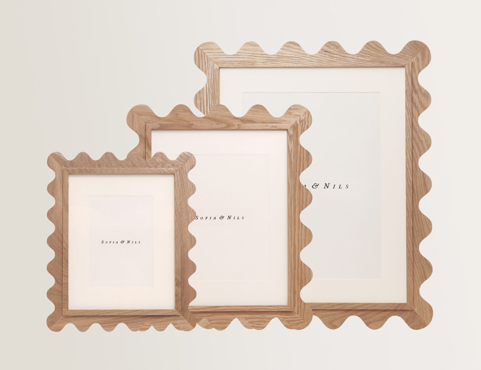 Elise Scallop Frame White Oak | SOFIA & NILS